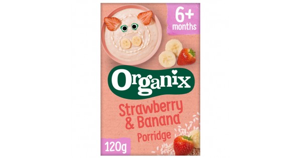 Πόριτζ Φράουλα & Μπανάνα +6μ (120γρ) Organix