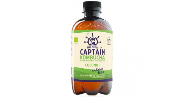 Κομπούχα γεύση 'Καρύδα' (400ml) Captain Kombucha
